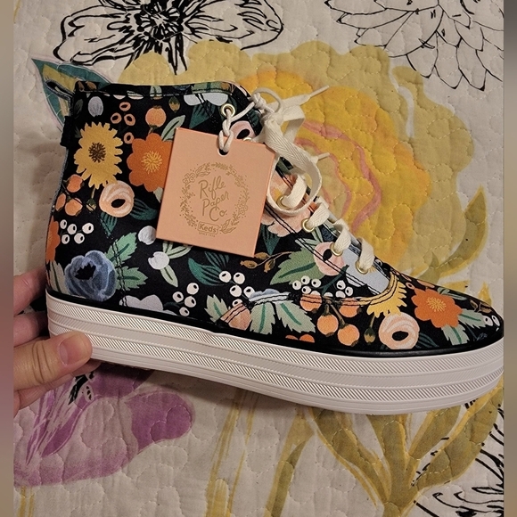 Keds | Shoes | Nwt Ked Rifle Paper Co Collab Ladies High Top Sneakers ...
